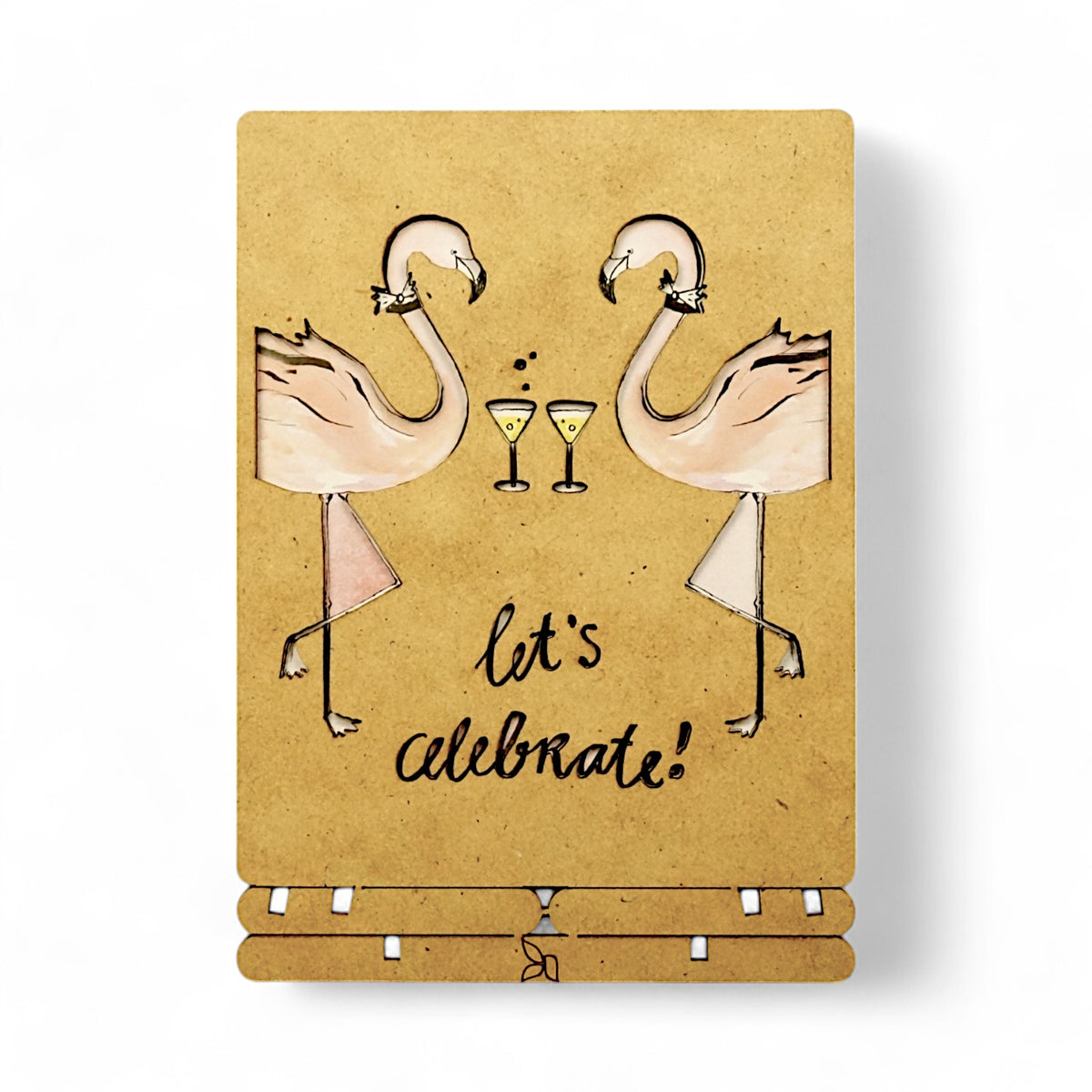 Postcard | Piece of Art | Laurie van Houts | Flamingos – KOMONI Amsterdam